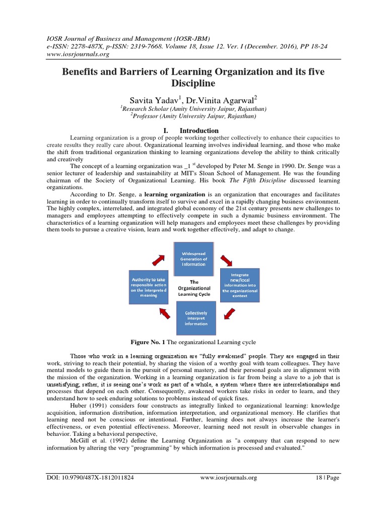 Learning Organization Pdf Emergence Action Philosophy