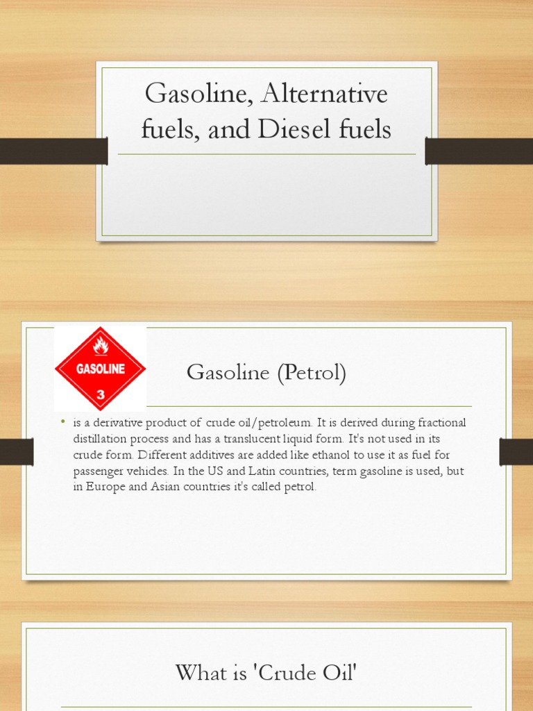 Gasoline Alternative Fuels and Diesel Fuels | PDF | Diesel Engine ...