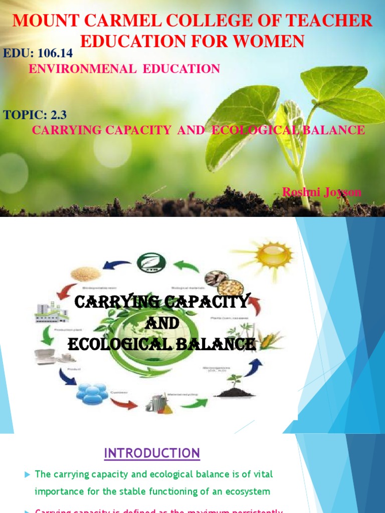 Carrying Capacity and Ecological Balance | PDF | Ecology | Resource
