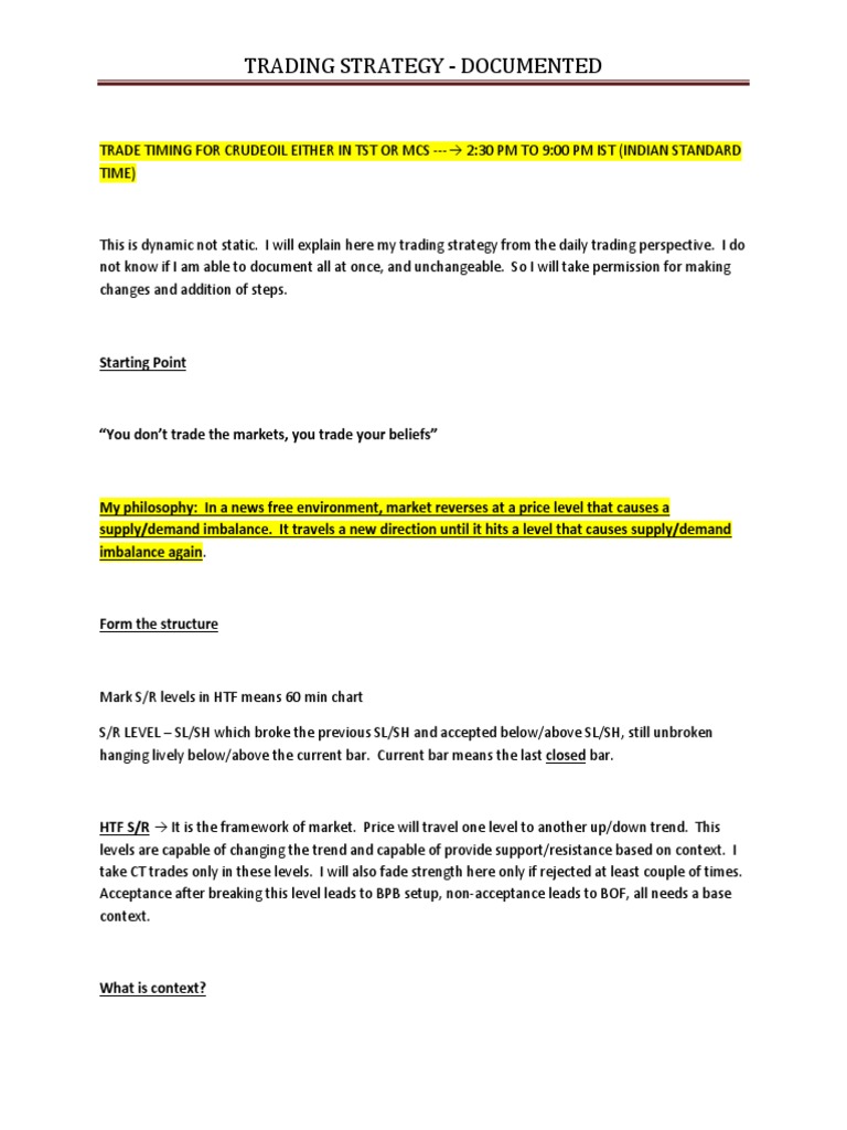 Crude Oil Trading Strategy Guide | PDF