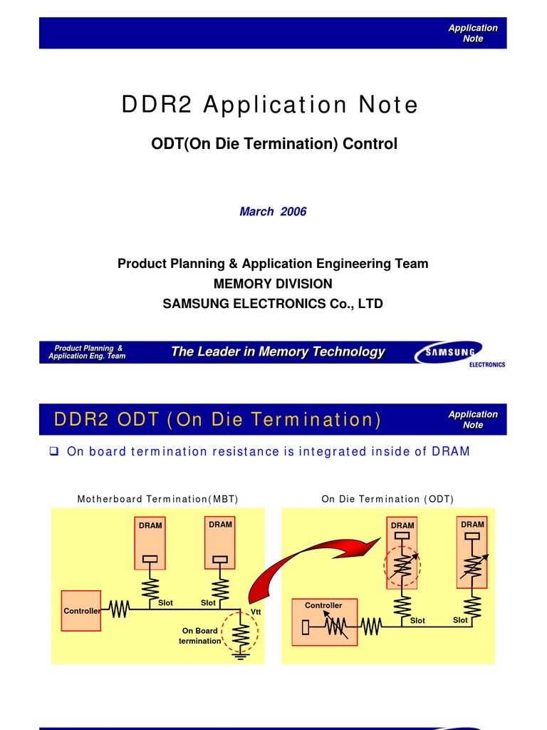 Ddr2 Odt Control 200603 | PDF | Dynamic Random Access Memory | Computer ...
