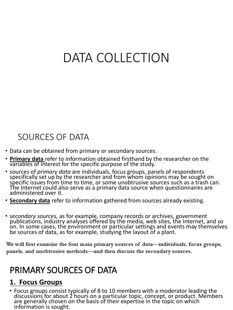 Lecture 7 (Data Collection Methods) | PDF | Questionnaire | Interview