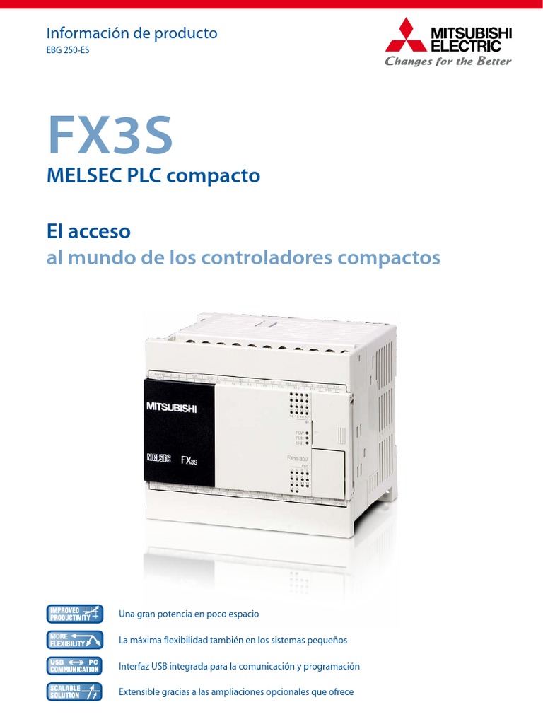 FX3S | PDF | Controlador lógico programable | USB