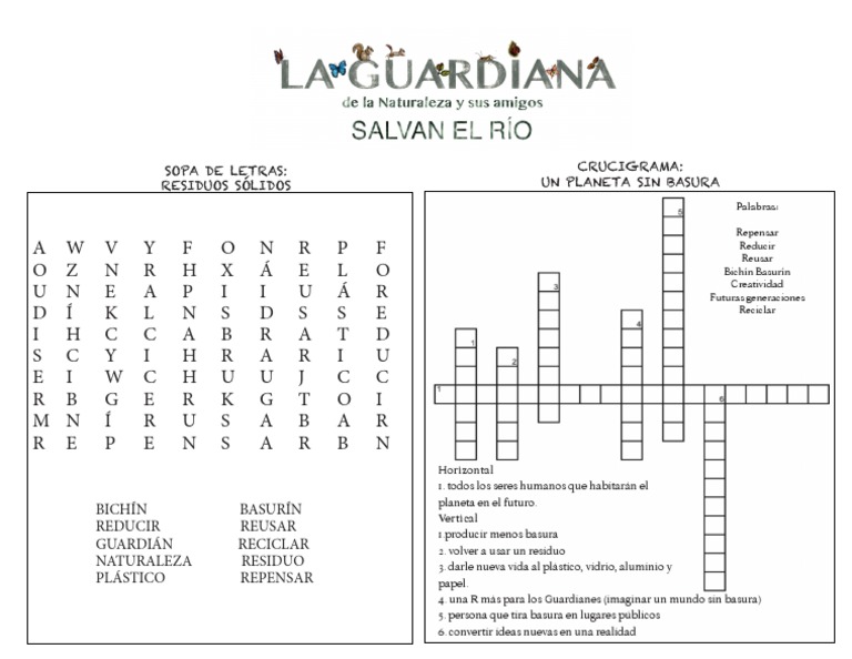 Crucigrama y Sopa de Letras | PDF