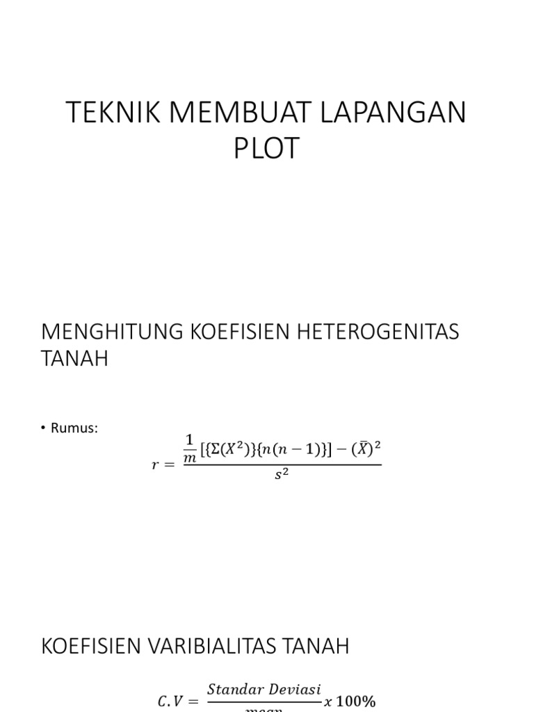 Teknik Membuat Lapangan Plot | PDF