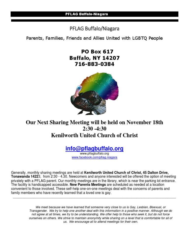 November 2018 PFLAG Buffalo/Niagara Newsletter | PDF | Lgbt | LGBTQIA+ ...