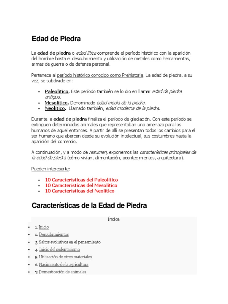 Edad de Piedra | PDF | Edad de Piedra | Homo