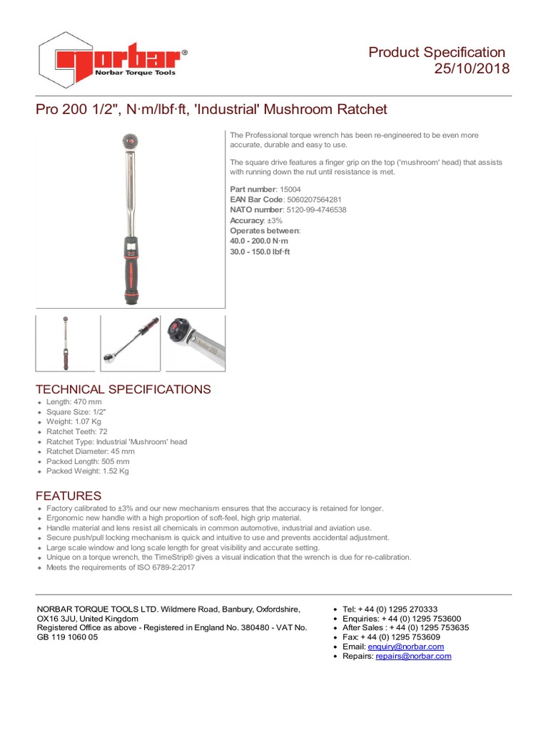 Norbar 15004 | PDF | Tools