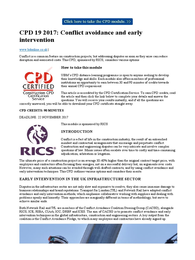 Conflict Avoidance | PDF | Mediation | Arbitration