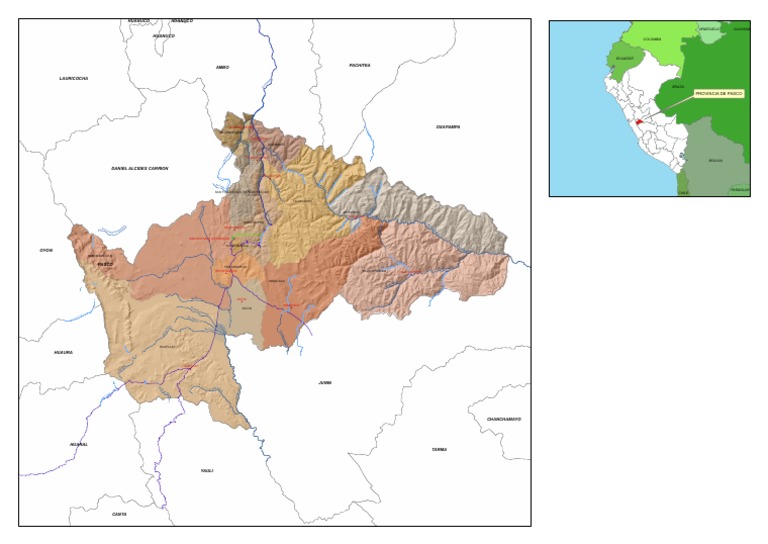 Mapa 02 Provincia de Pasco | PDF