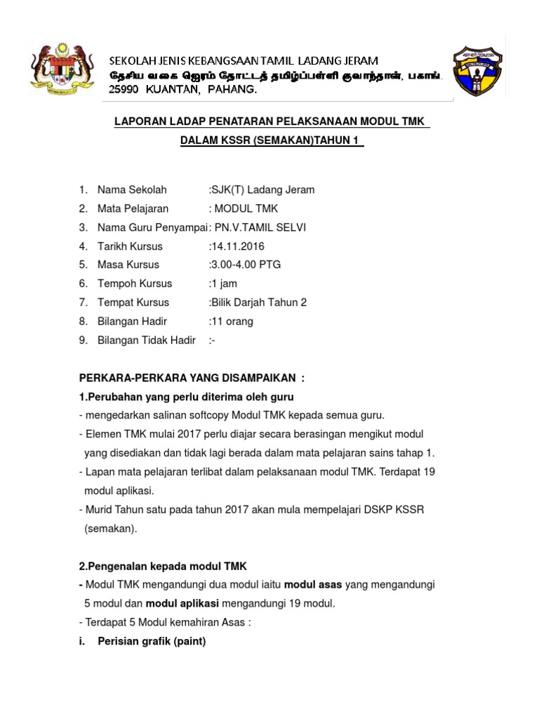 Laporan Ladap TMK 2018 | PDF