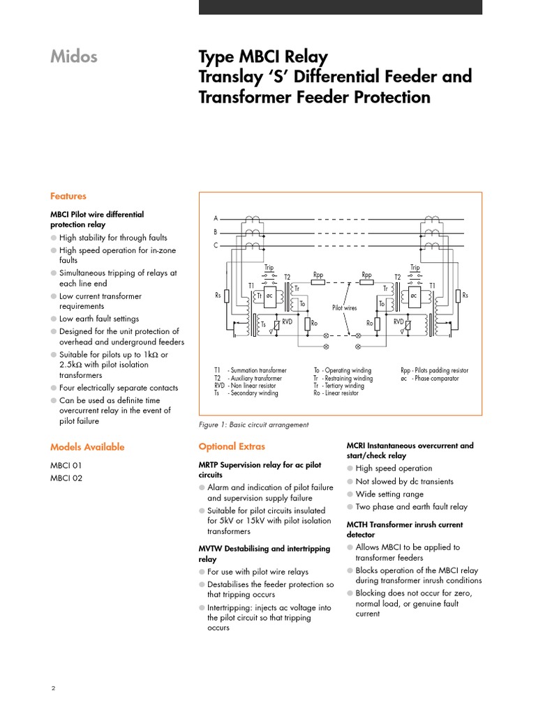 R6011e Mbci | PDF | Relay | Transformer