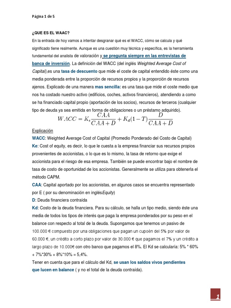 Que Es El Waac | PDF | Compartir (Finanzas) | Deuda