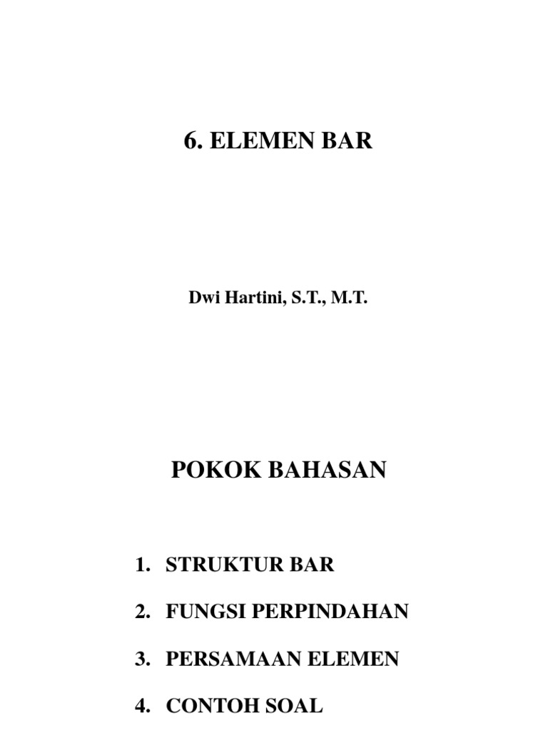 Elemen Bar | PDF