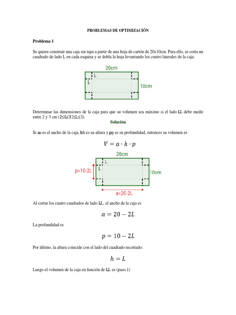 Problemas de Optimización | Derivado | Optimización Matemática