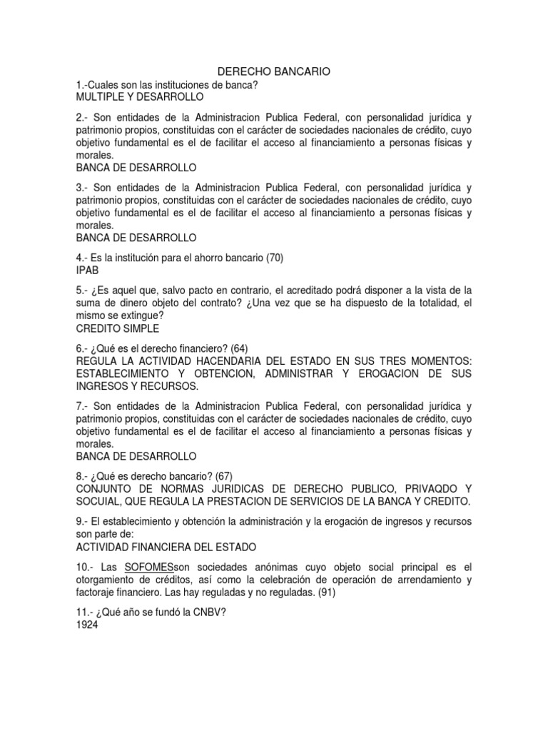 Derecho Bancario | PDF | Bancos | Bolsa