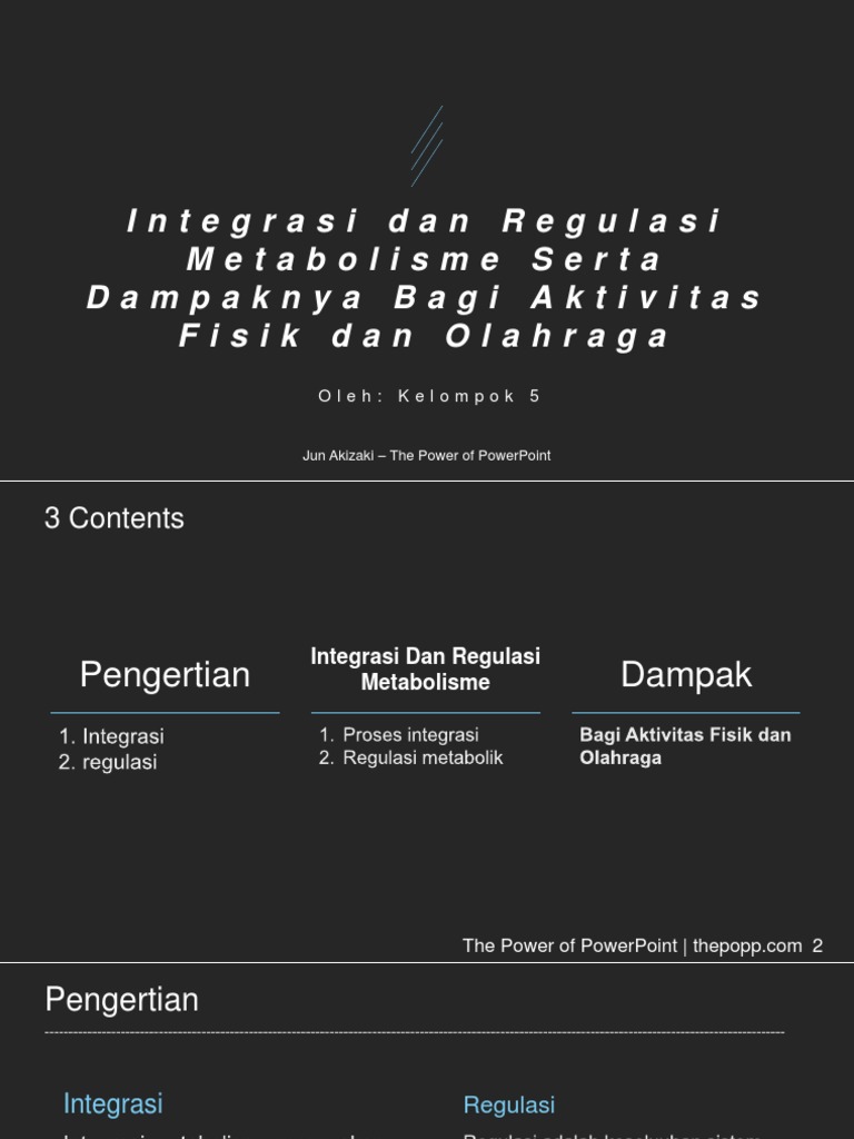 Kelompok 5-Integrasi Dan Regulasi Metabolisme Serta Dampaknya Bagi ...