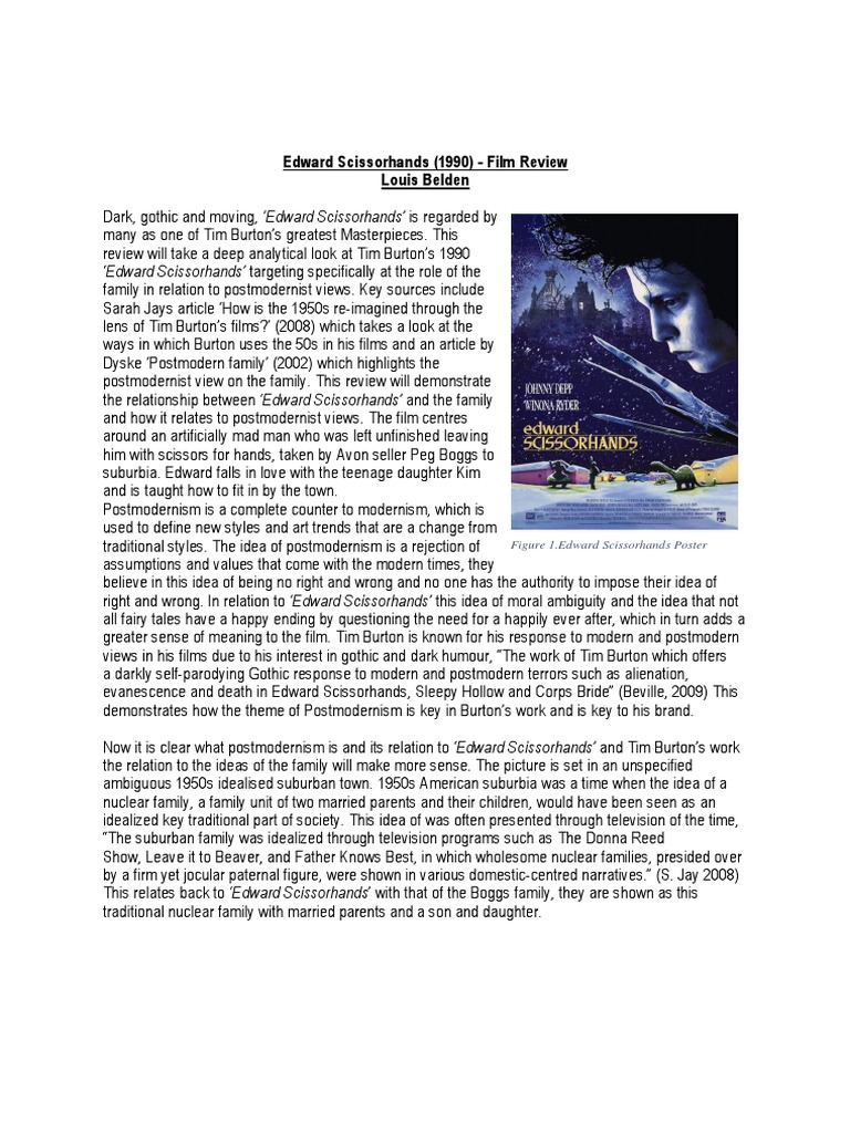 Edward Scissorhands Review | PDF | Postmodernism