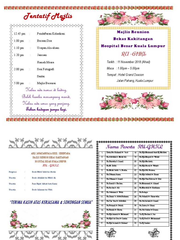 Phamplet Majlis Reunion Pdf