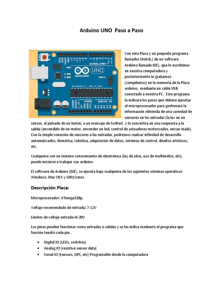 Arduino UNO Paso A Paso | PDF | C ++ | Estructura de datos de matriz