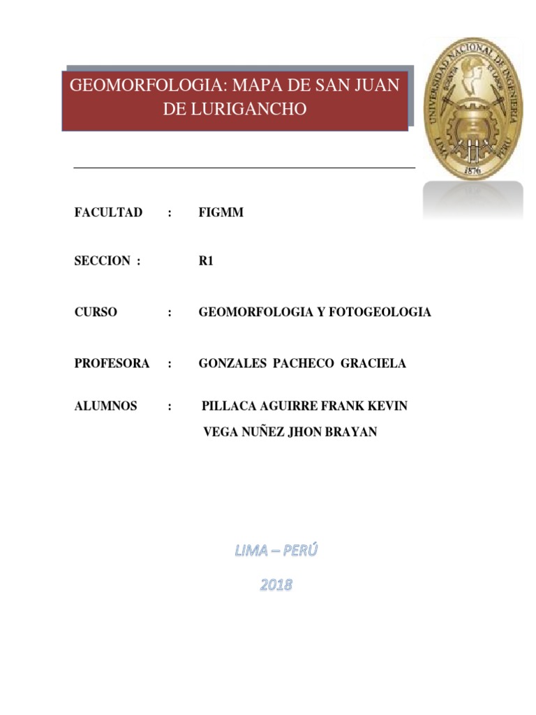 Mapa de SJL Geomorfo | PDF | Terreno | Topografía