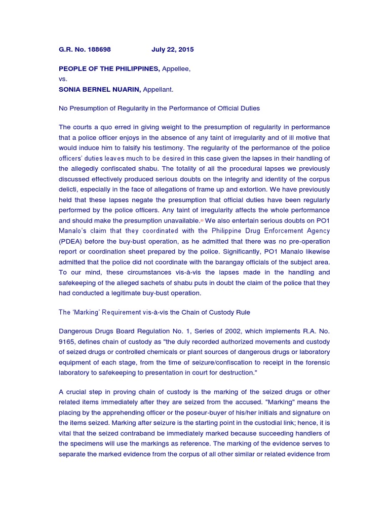 No Presumption of Regularity | PDF | Presumption Of Innocence | Evidence