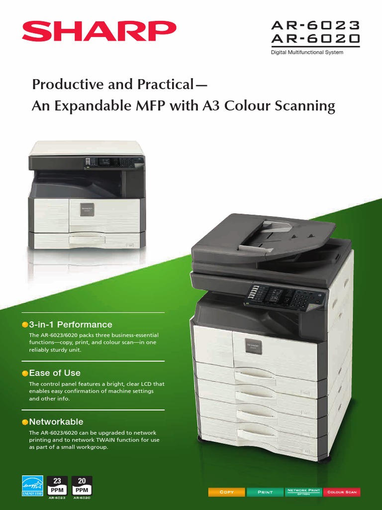 Sharp 6020 | PDF | Image Scanner | Microsoft Windows