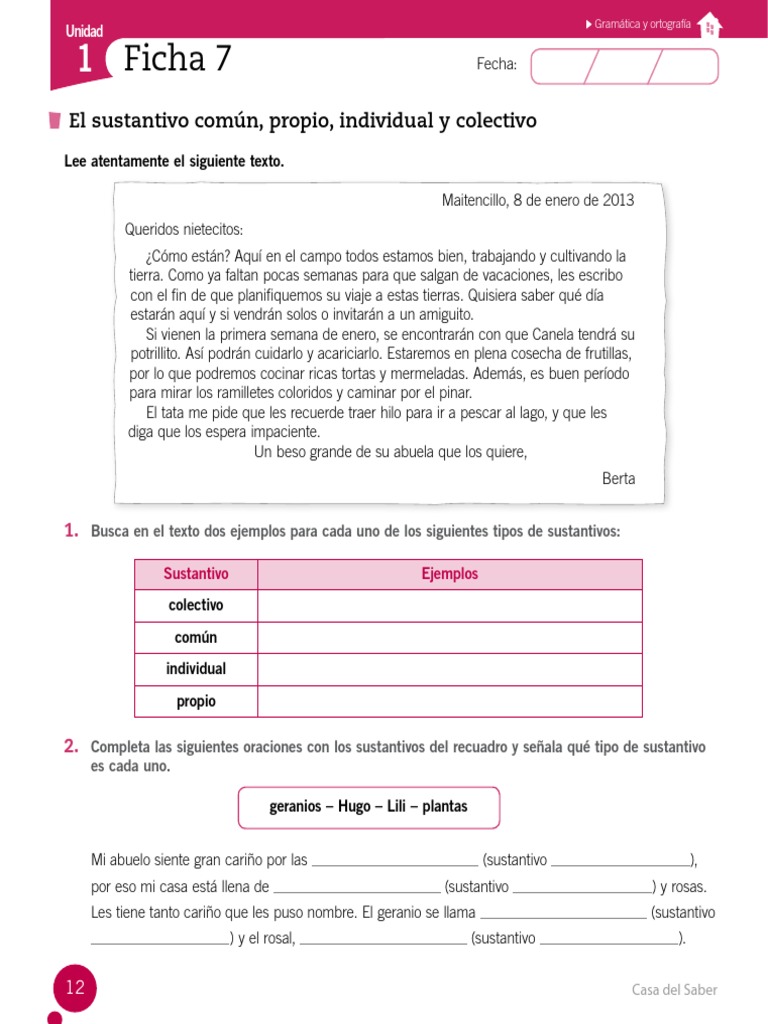 4b Reforzamiento - El Sustantivo | PDF | Sustantivo