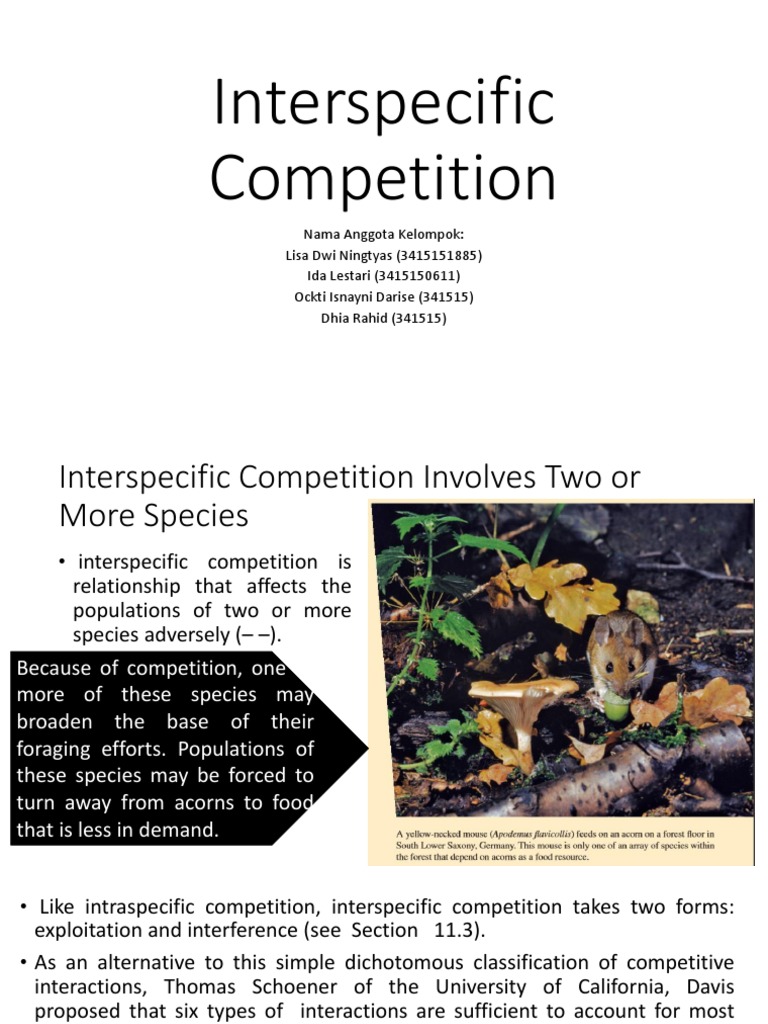 Interspecific Competition Explained | PDF | Competition | Ecological Niche