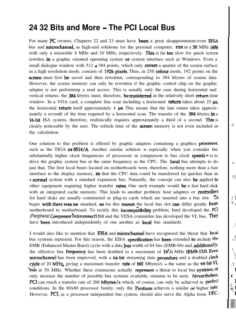 The PCI Local Bus | PDF | Cache (Computing) | 64 Bit Computing