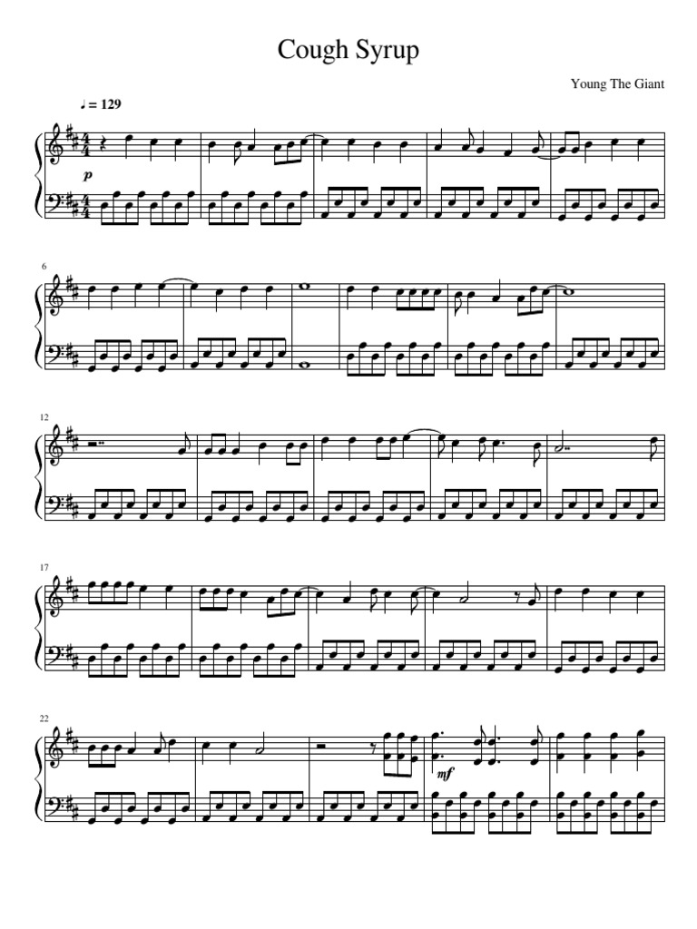 An Analysis of Lyrics and Musical Notation in a Cough Syrup Song | PDF