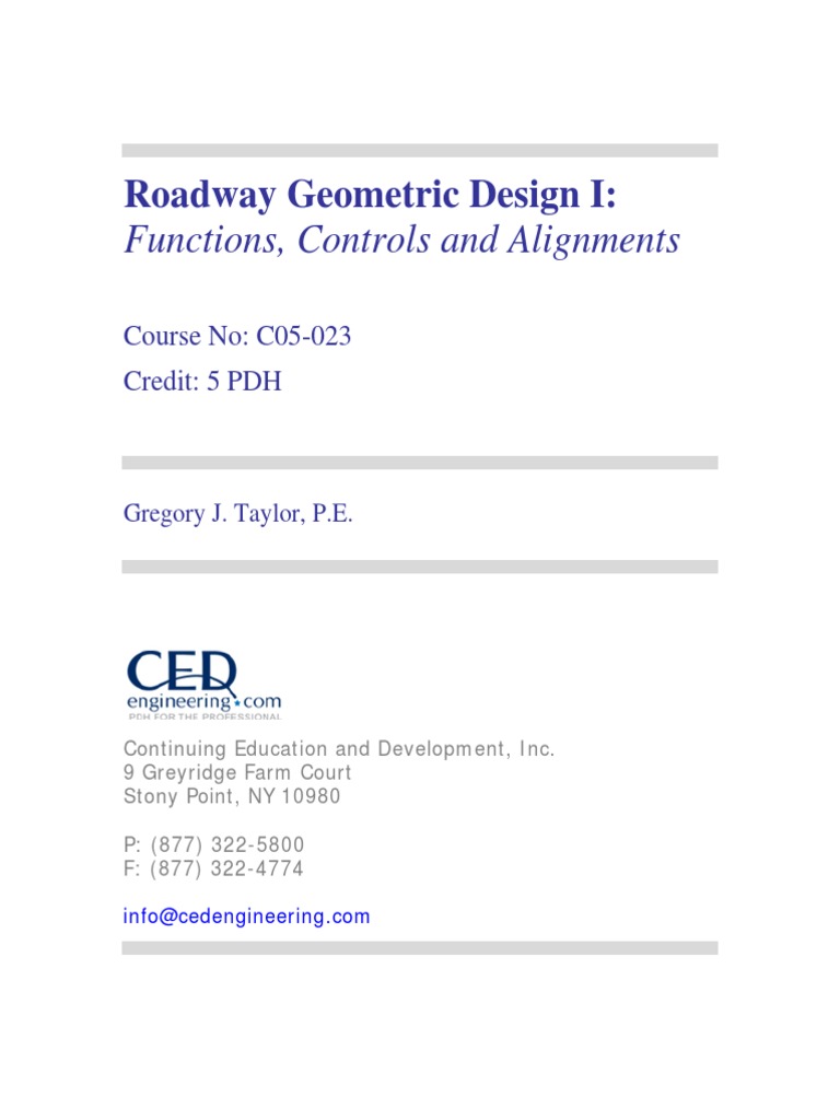 Roadway Geometric Design I | PDF | Traffic | Cycling Infrastructure