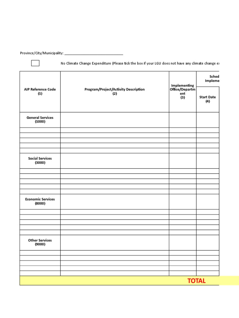 Revised AIP Form - Excel Template | PDF | Economies | Business