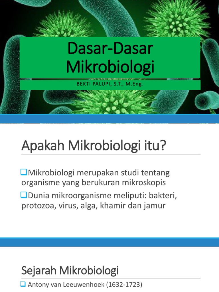 Dasar Dasar Mikrobiologi | PDF
