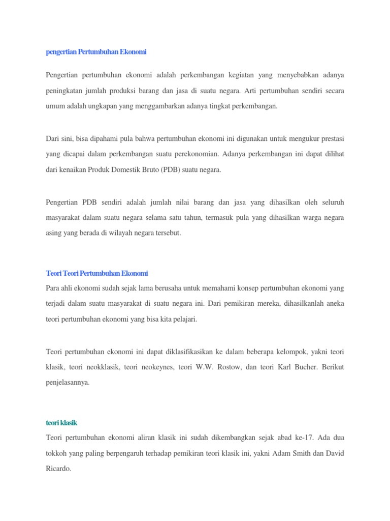 Teori Pertumbuhan Ekonomi Pdf - Perumperindo.co.id