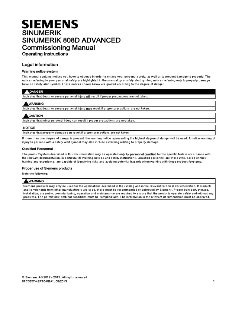 808D Commissioning Manual 0713 en en-US | PDF | Programmable Logic ...
