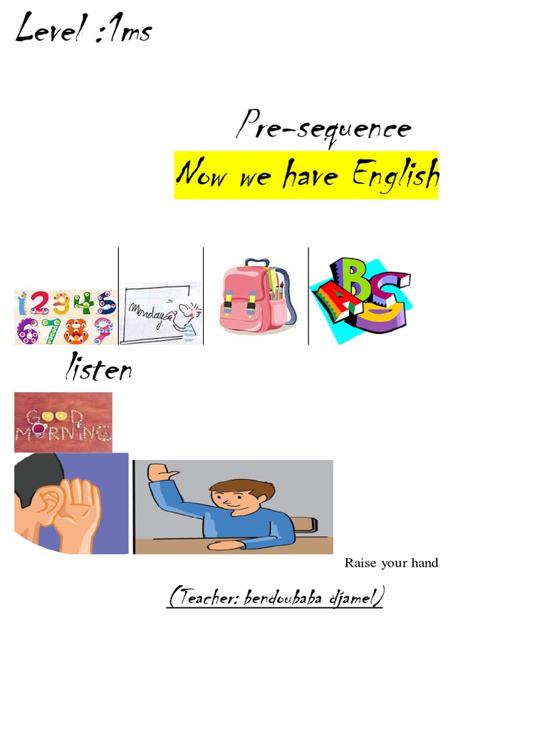 1ms Pres Sequence | PDF | Alphabet | Teachers