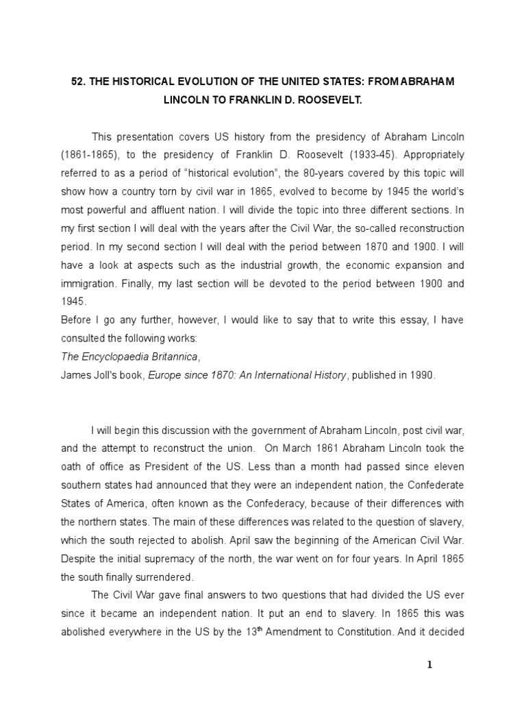 Topic 52 | PDF | Reconstruction Era | New Deal