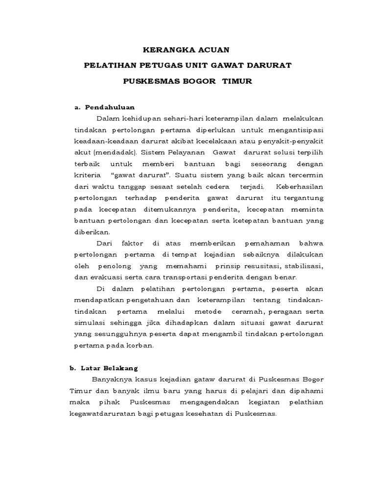 KAK Kegawatdaruratan UKP | PDF