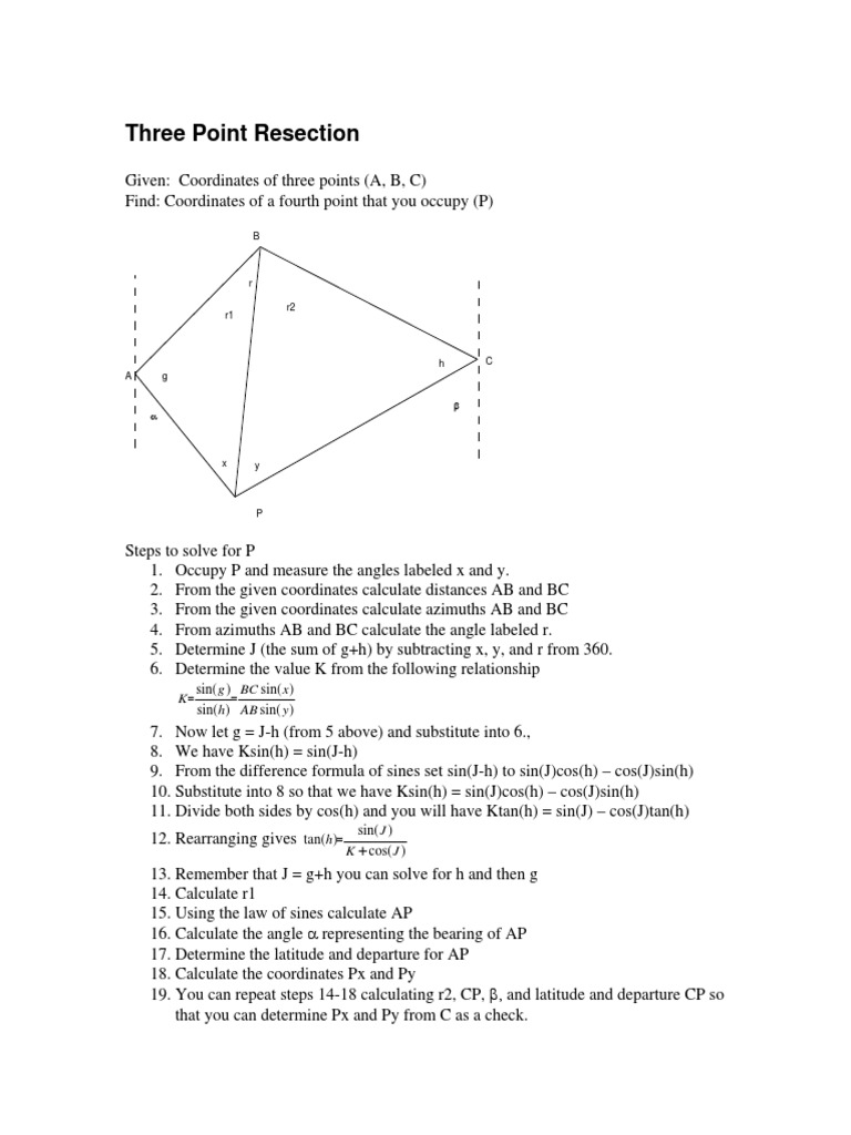 3 Point Resection - Help | PDF