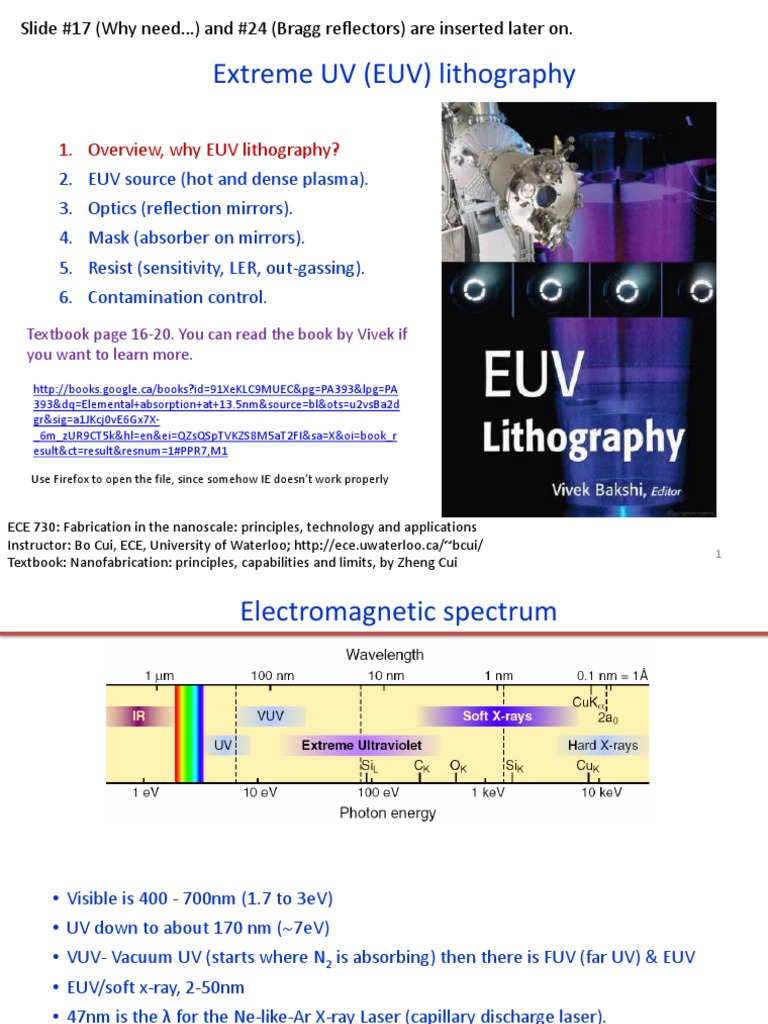EUV Lithography: Principles and Techniques | PDF | Photolithography ...
