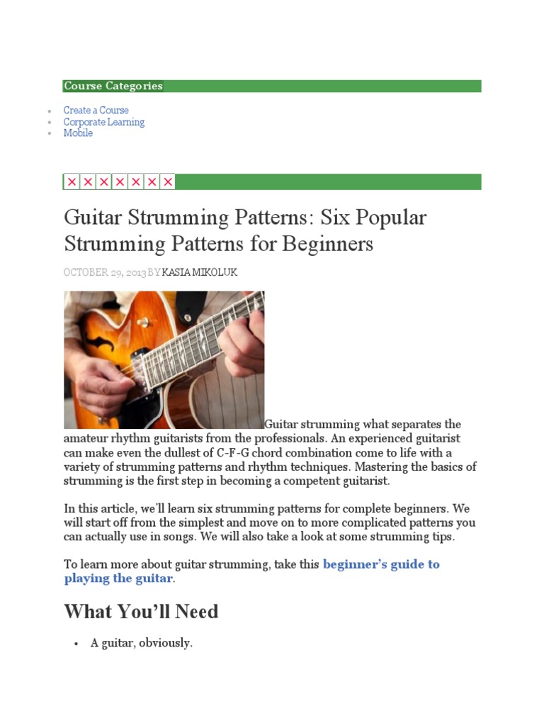 Strumming | PDF | Guitars | Irish Musical Instruments