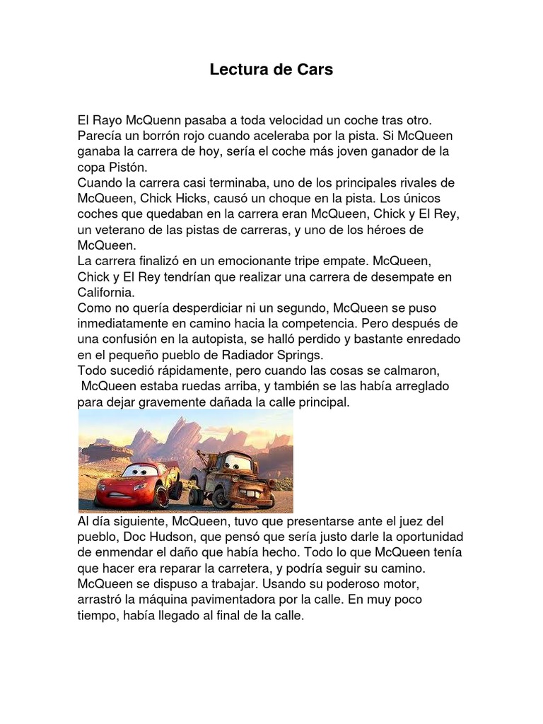 Lectura de Cars | PDF | Ocio