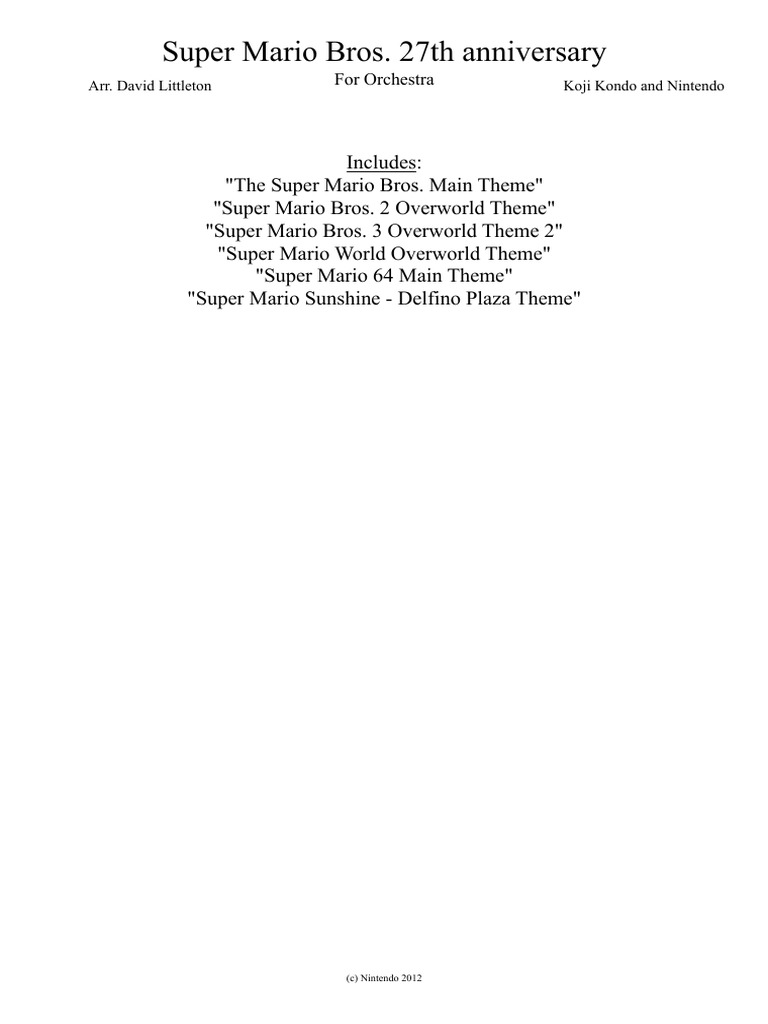 Super Mario Bros. Part 1 | PDF | Mario | Nintendo