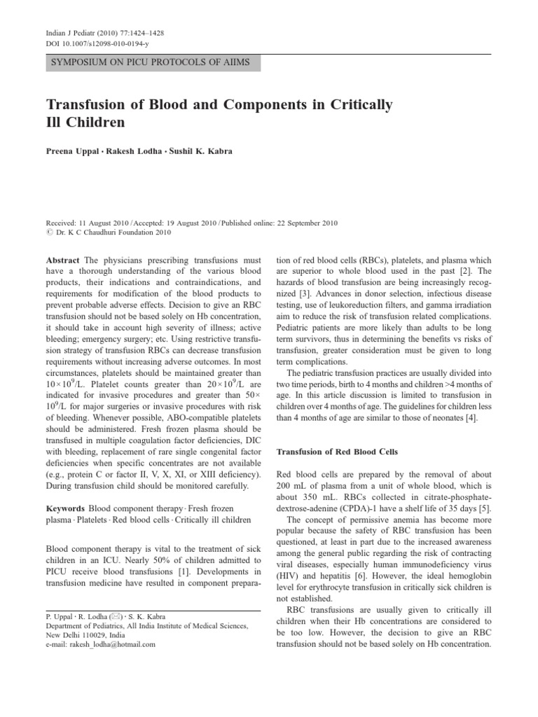 Blood Transfusion Protocols PDF | PDF | Blood Transfusion | Platelet