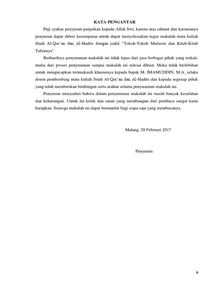 Tokoh-Tokoh Mufassir Dan Kitab-Kitabnya | PDF