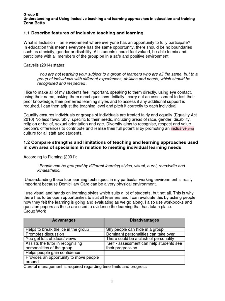 Group B Model Assignment | PDF | Learning Styles | Self Actualization