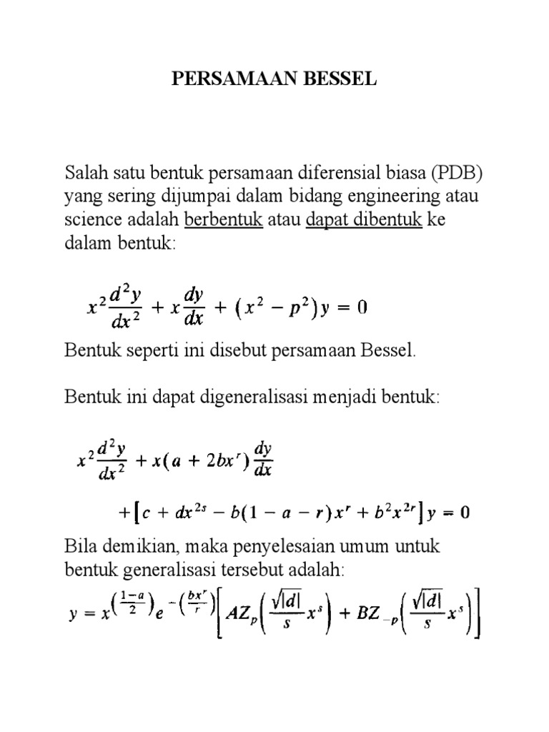 Persamaan Bessel | PDF | Metode & Bahan Ajar | Sains & Matematika