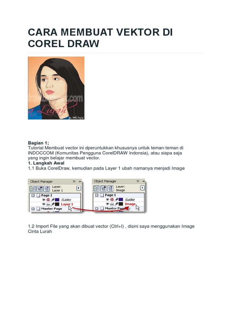 Cara Membuat Vektor Di Corel Draw | PDF | Komputer