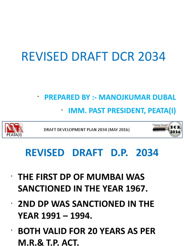 On Draft DCR 2034 For Icai | PDF | Land Law | Land Management